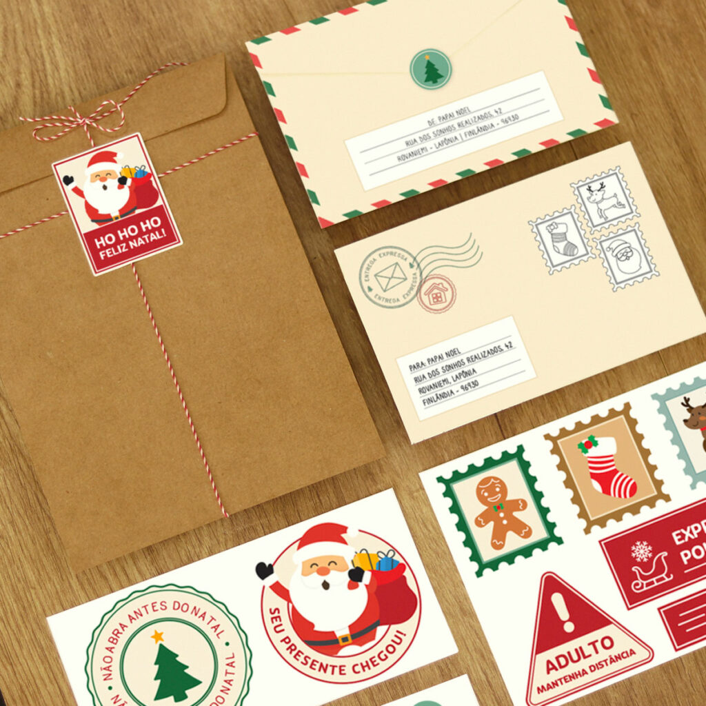 Modelo De Envelope De Carta Para O Papai Noel Cartinha Para O Papai